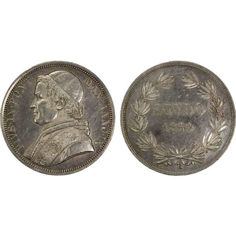 papal states pius ix 1846 1878 ar scudo 1854 r choice ef