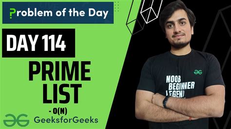 day 114 prime list sieve of eratosthenes gfg potd 12 feb youtube