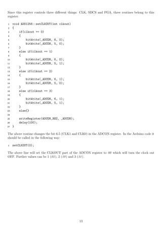 ADS1256 Library Documentation PDF
