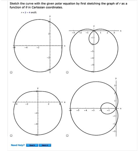 Sketch The Curve With The Given Polar Equation By First Sketching The Graph Of R As A Function
