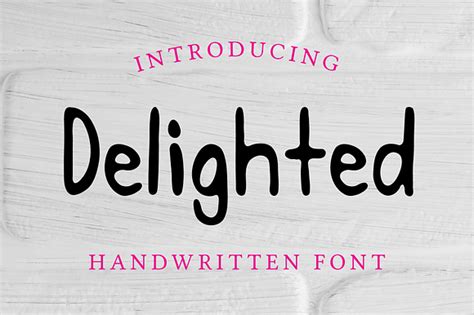 Delighted Handwritten Thick Font ~ Display Fonts ~ Creative Market
