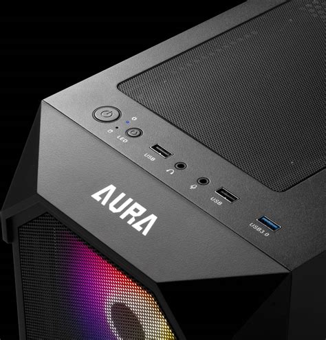 Gamdias Aura Gc1 Mid Tower Pc Case 4 Built In 120mm Argb Fan Magnetic
