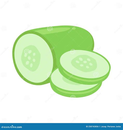 Cucumber Emoji Icon Illustration Vegetable Vector Symbol Emoticon Design Doodle Vector Stock