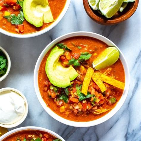 Instant Pot Chicken Enchilada Soup Chilis Copycat The Girl On Bloor