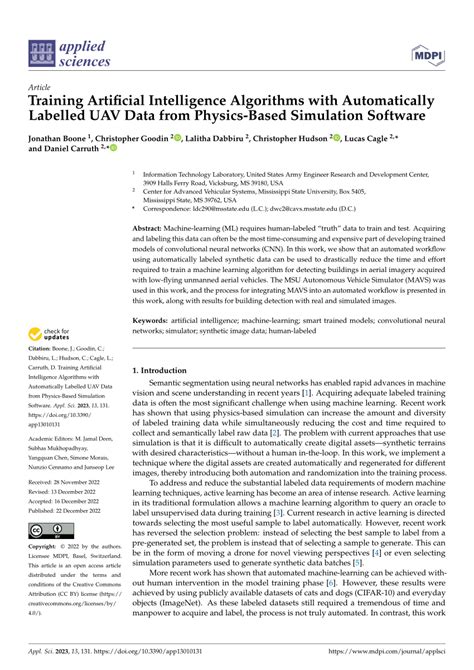 Pdf Training Artificial Intelligence Algorithms With Automatically