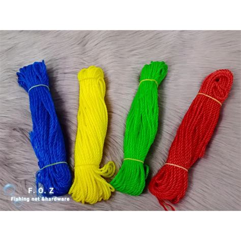 Pe Rope 3 5mm Colour Blue And Red And Yellow And Green And Gg Tali Pe 20mtr