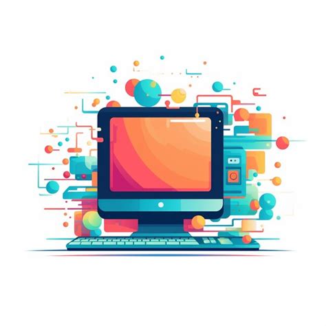 Premium Vector Computer Technology Pc Screen Desktop Isolated
