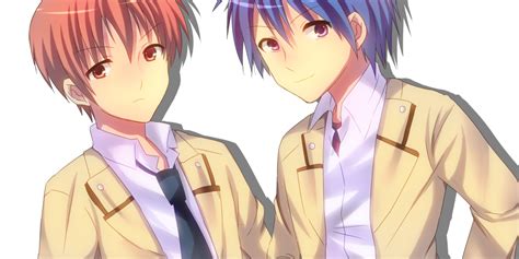 Hinata Hideki And Otonashi Yuzuru Angel Beats Drawn By Kawano Sata Danbooru