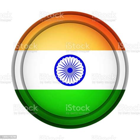 인도의 국기와 유리 빛 공 둥근 구 템플릿 아이콘 인도 국가 상징 흰색 배경에 강조 표시된 광택 사실적 공 3d 추상 벡터 일러스트레이션 큰 거품 3차원 형태에 대한 스톡