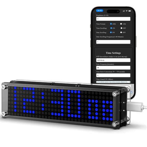 Buy Wifi Digital Clock Ntp Clock With Easy Setup Custom Ntp Server Automatic Screen Rotation