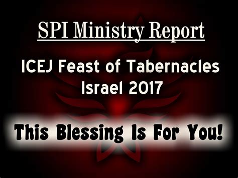 Icej Feast Of Tabernacles Israel 2017
