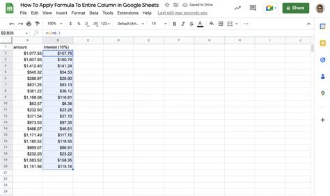 How To Apply A Formula To An Entire Column In Google Layer Blog