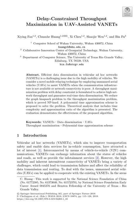 pdf delay constrained throughput maximization in uav assisted vanets