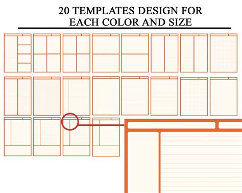 Digital Note Paper Template For Notetaking Portrait Template A Letter Size Goodnotes