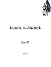 Lecture EML Tagged Pdf Spring Design And Fatigue Analysis Lecture Review