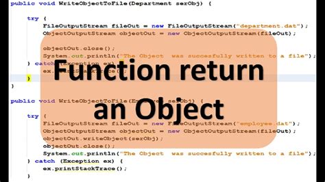 Lập Trình Java Viết Hàm Return Về Object Youtube