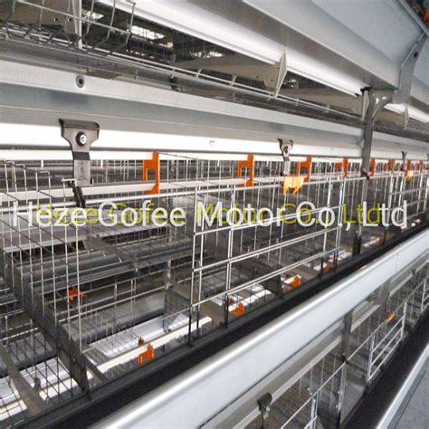 H Type Chicken Broiler Farming Cage 4 Tiers Hot Galvanized Poultry