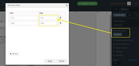 Boolean Example 3 Using Advanced Values