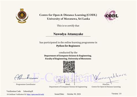 Nawodya Attanayake On Linkedin Python Beginnerprogrammer Universityofmoratuwa Codingskills