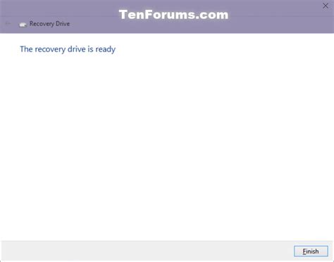 Create A Recovery Drive