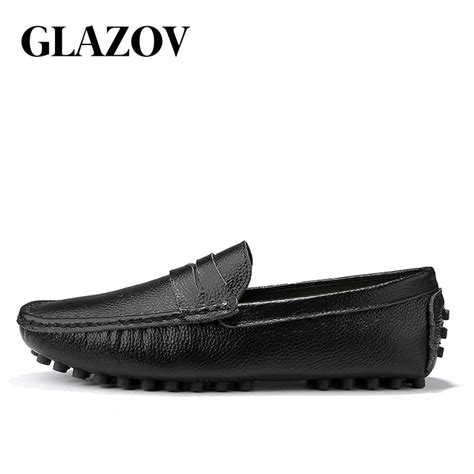 GLAZOV мужские лоферы из итальянской кожи; дизайнерская обувь для ...