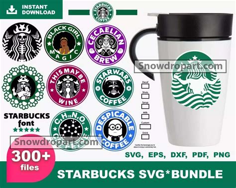 400 Starbucks Full Wrap Bundle Svg Starbucks Svg Starbuck Logo Svg