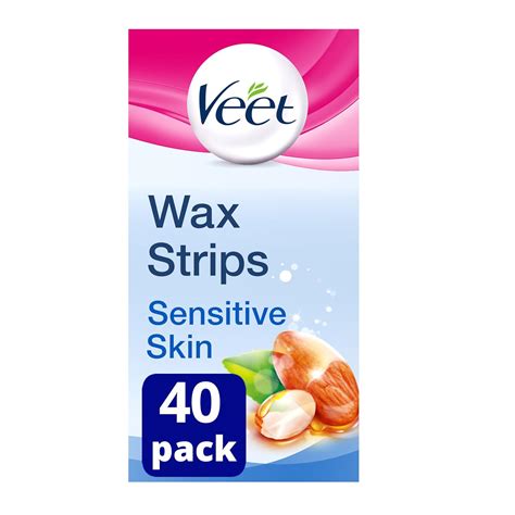 Veet Wax Strips For Sensitive Skin Pack Of 40 New Easy Gelwax