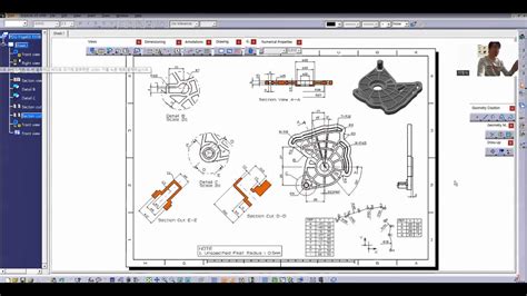 Catia 도면 솔리드 3rd 페이지 예제 0802 Solid Drawing Page03 Ex0802 Youtube
