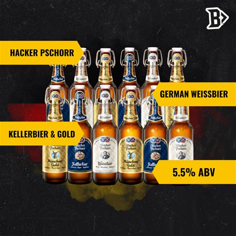 Buy Hacker Pschorr Mixed German Beer Case Online 12x500ml Bottles