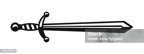 검 아이콘입니다 검 실루엣 칼 그림입니다 벡터 고 대 검입니다 중세 검 군용 검 개념에 대한 스톡 벡터 아트 및 기타 이미지 개념 검 검은색 Istock