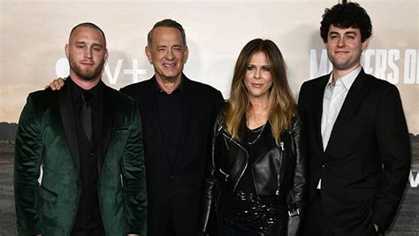 Tom Hanks With Sons Chet And Truman At ‘masters Of The Air Premiere