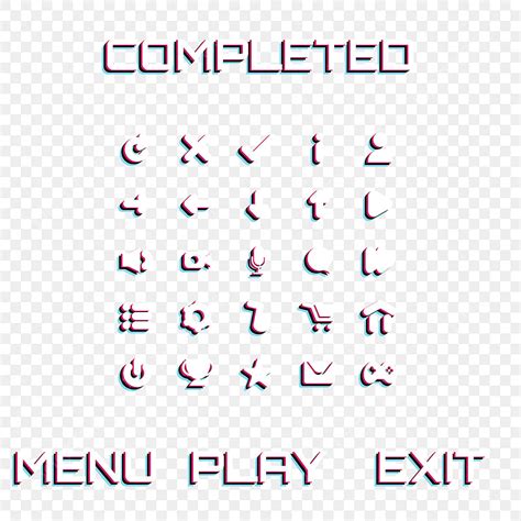 Modern Glitch Game Button Pack Game Button Ui PNG And Vector With Transparent Background For