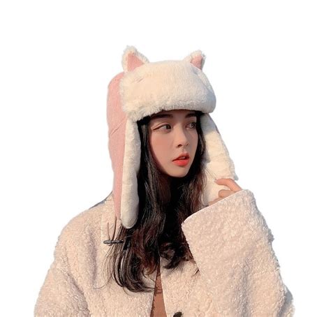 Womens Autumn And Winter Cycling Windproof And Cold Proof Cartoon Hat