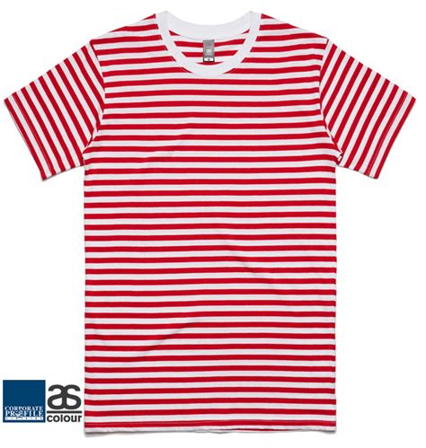 Red And White Stripe T Shirt 5028 With Logo Service