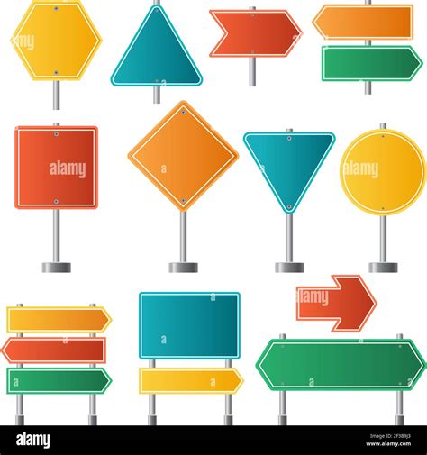 Panneaux de signalisation Trafic autoroute itinéraire signalisation routière illustrations