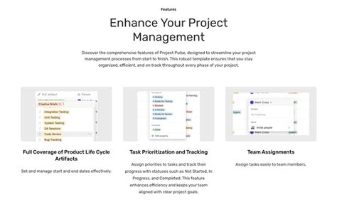 Projectpulse Project Management Notion Template Product Life Cycle