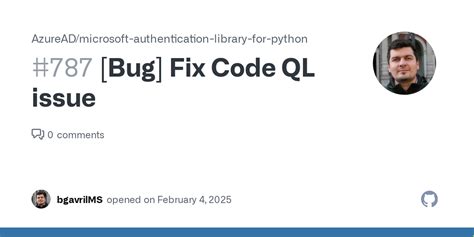 Bug Fix Code Ql Issue · Issue 787 · Azureadmicrosoft Authentication
