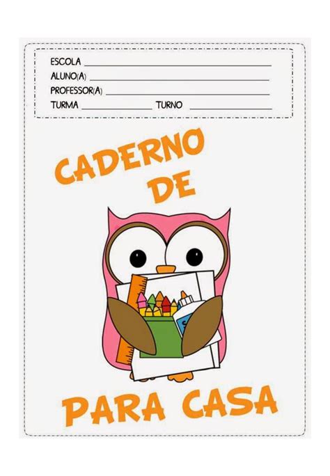 Capas De Caderno Coloridas Para A Educação Infantil