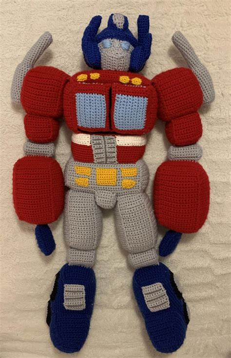 Crochet Transformer Optimus Prime Plush Pattern Etsy