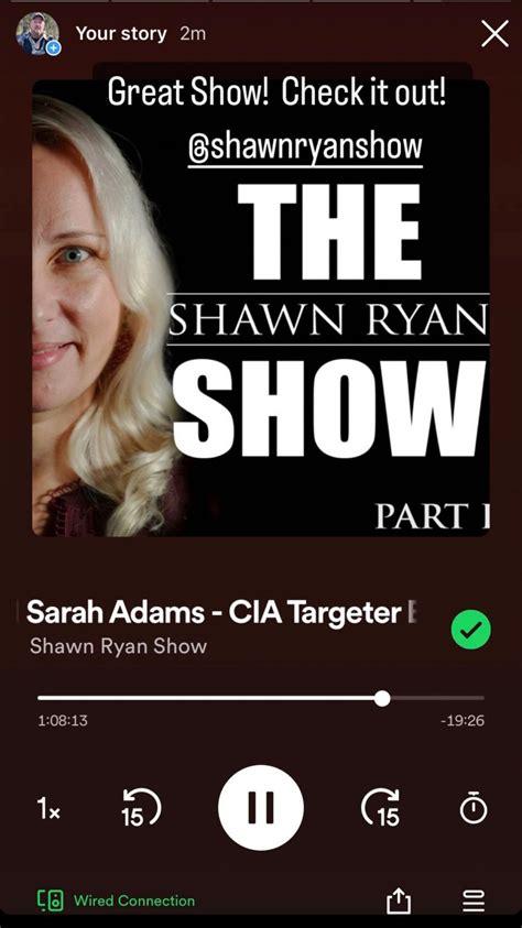Check Out Part I And Ii Of Sarah Adams On The Shawn Ryan Show Eye