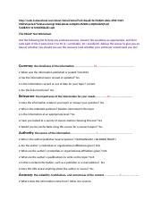 The CRAAP Test Worksheet Docx Web B Ebscohost Com Ehost Detail Detail Vid Sid