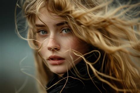 Premium Photo Young Elegant Blonde Girl Posing