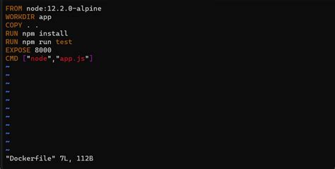 docker project using dockerfile
