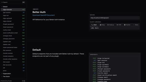 Open Api Better Auth中文文档
