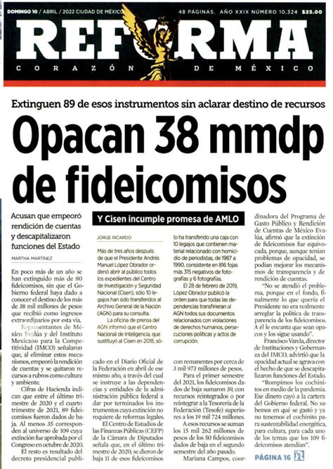 Liebano Saenz On Twitter Nota Principal Del Diario Reforma Https T Co JoEud MkMm Twitter