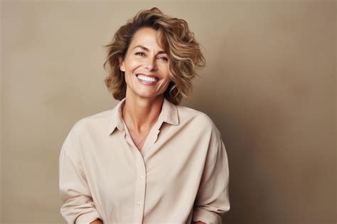 Premium Photo A Woman With Blonde Hair Smiling