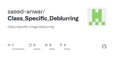 Github Saeed Anwarclassspecificdeblurring Class Specific Image Deblurring