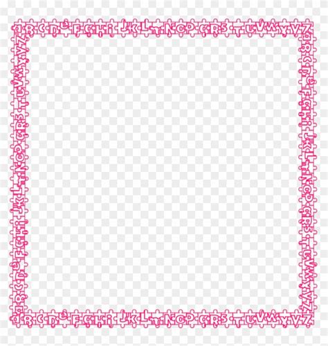 Cute Bordered Paper Clipart Printing And Writing Paper Pink Glitter