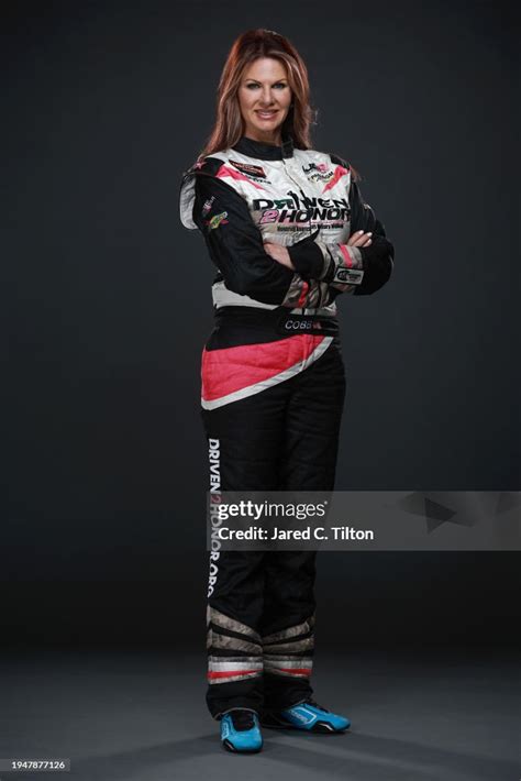 Nascar Driver Jennifer Jo Cobb Poses For A Photo During The 2024