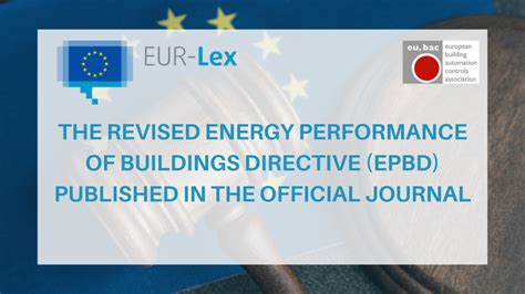 The Revised Energy Performance Of Buildings Directive Epbd Published In The Official Journal